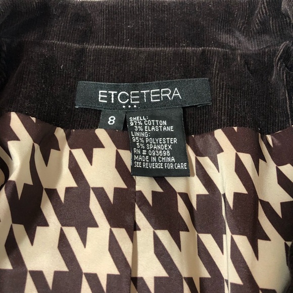 Etcetera | Jackets & Coats | Etcetera Chocolate Brown Jacket | Poshmark